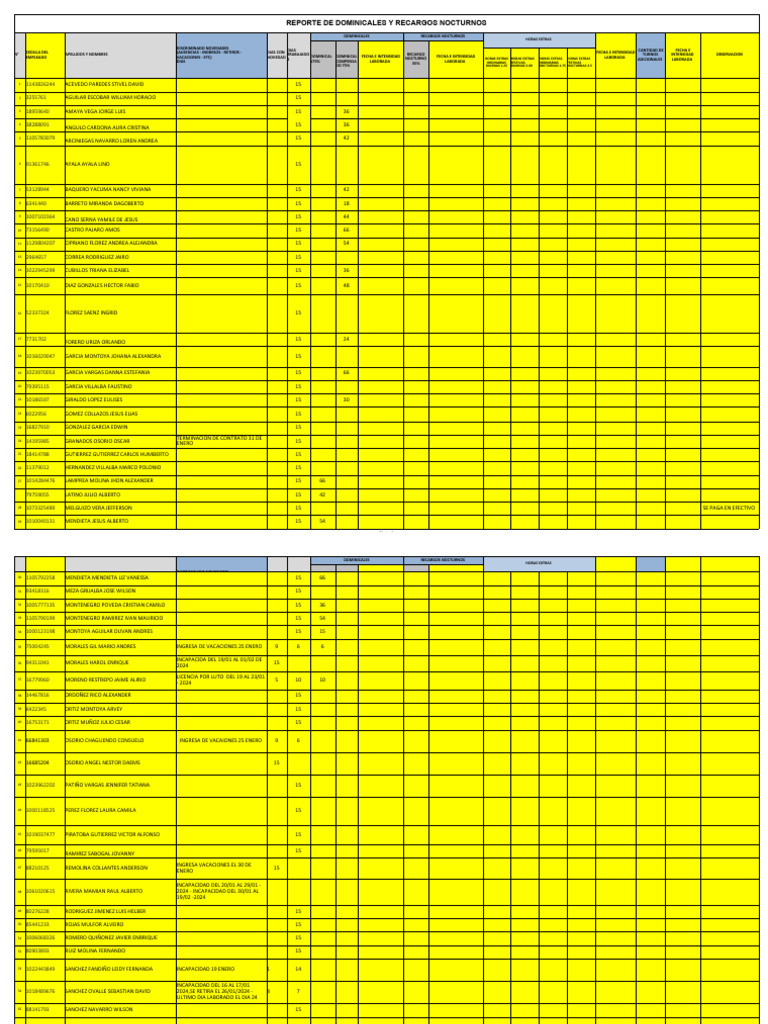 Formato Liquidacion - 2quincena Enero 2024 100% | PDF