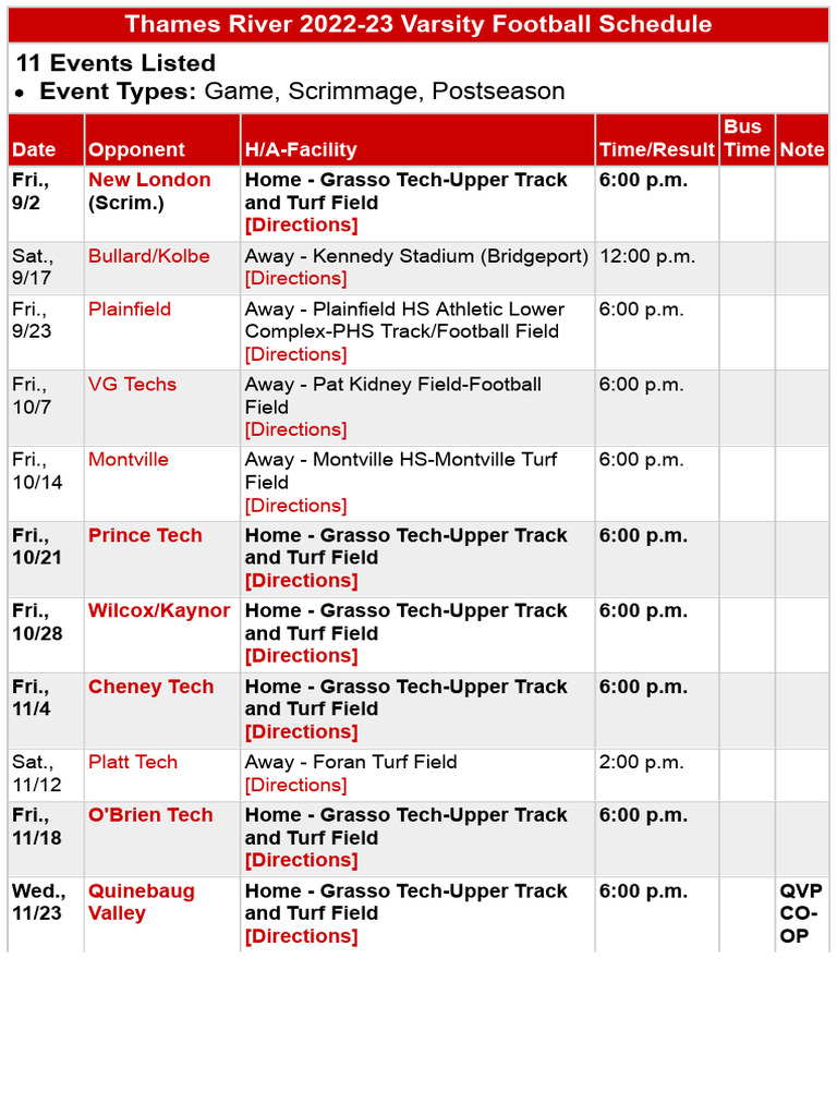 Grasso Tech Athletic Event Schedule | PDF Grasso Tech Athletic Event Schedule | PDF