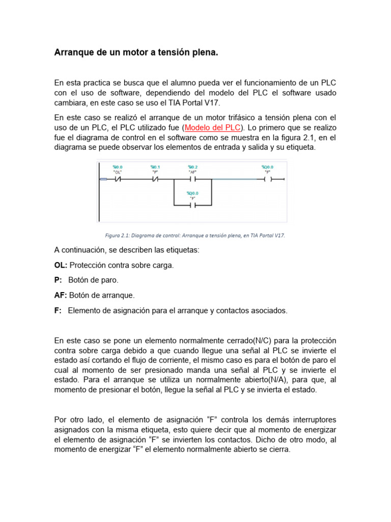 Arranque de Un Motor A Tensión Plena | PDF | Corriente eléctrica | Software