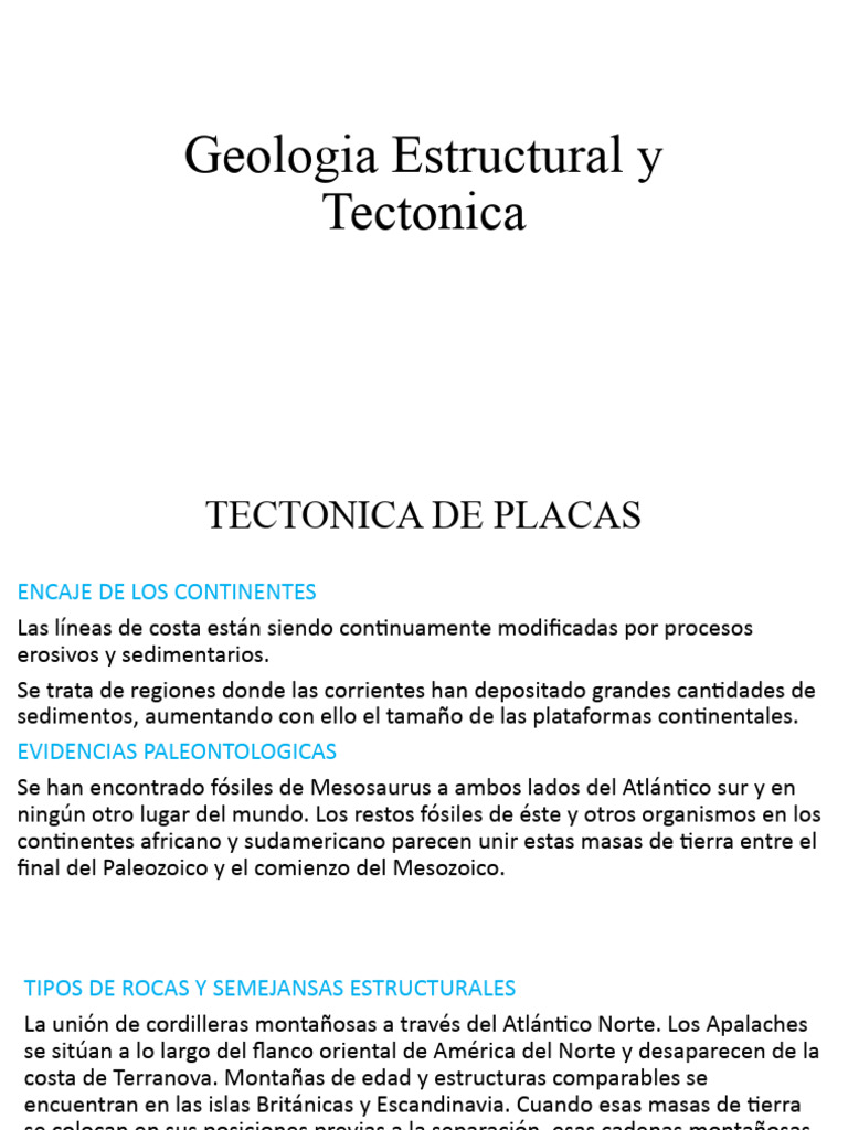 1.2geologia Estructural y Tectonica | PDF | Placas tectónicas | Temblores