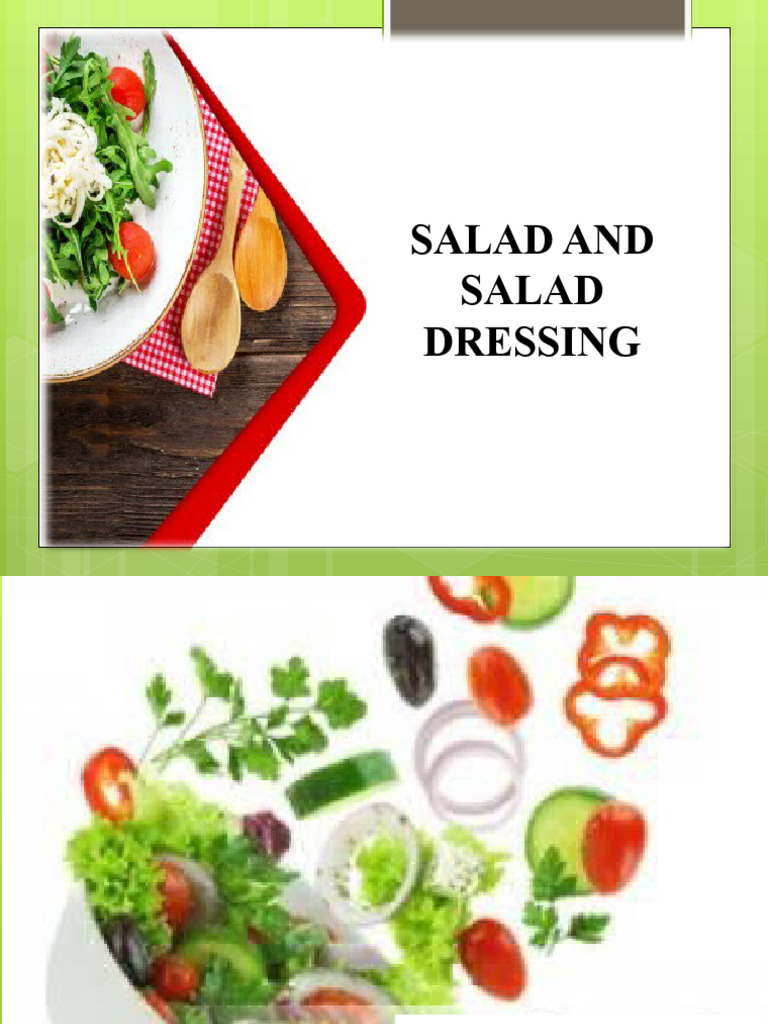 Types and Preparation of Salad Dressings | PDF | Mayonnaise | Salad