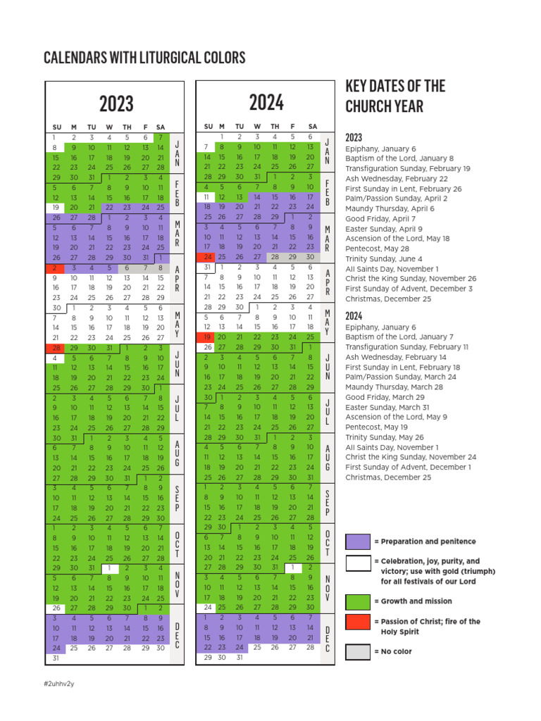 Liturgical Calendar 2023 2024 | PDF | Liturgical Year | Catholic Liturgy