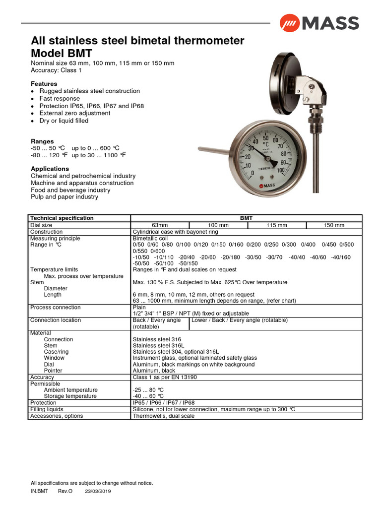 BMT-Rev o | PDF | Temperature | Thermometer