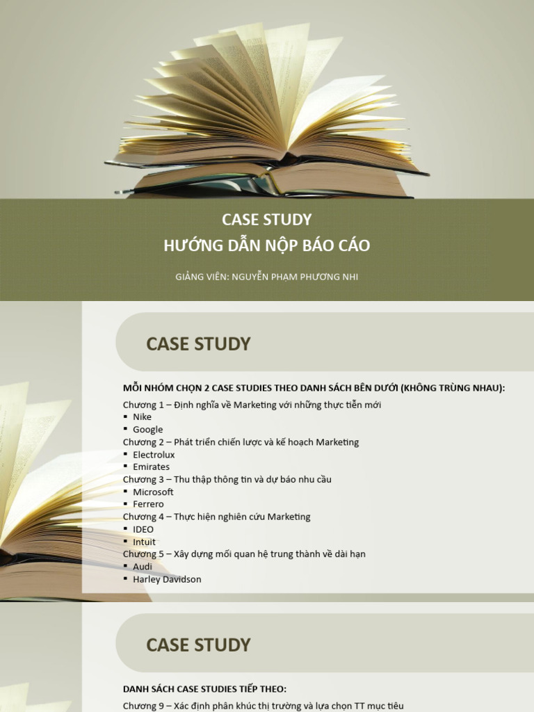 Hướng dẫn nộp Case Study QTM - 2024 | PDF