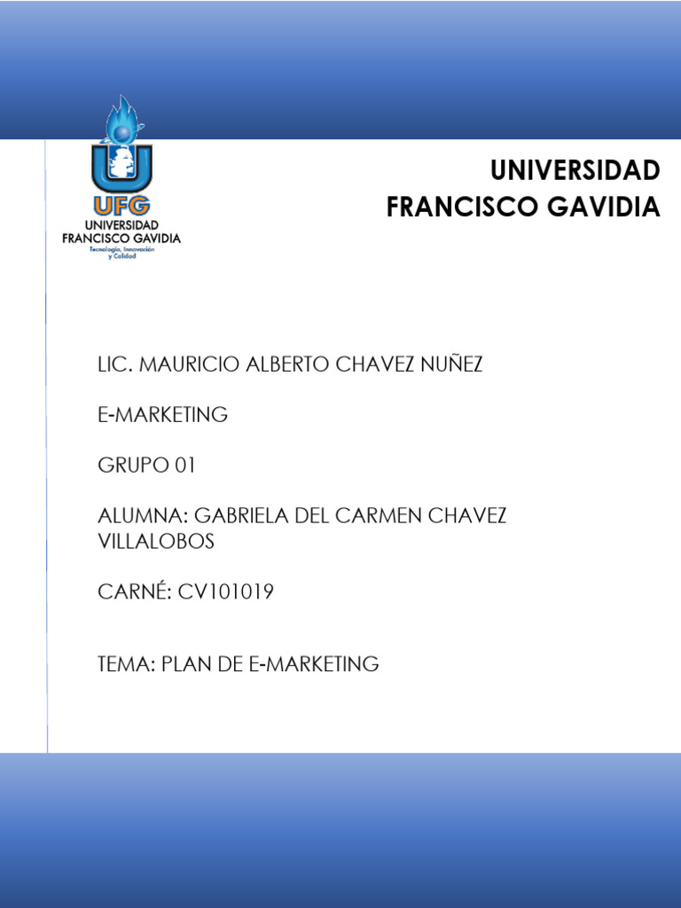 Chávez - Gabriela - Plan de E-Marketing | PDF