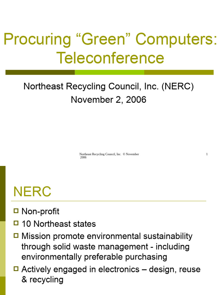 Greenelectronics Teleconf2006 | PDF | Recycling | Plastic
