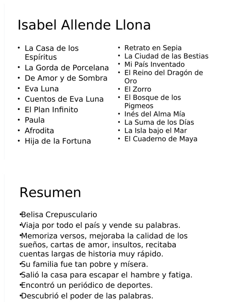 PDF Analisis Del Cuento Dos Palabras Isabel Allende - Compress | PDF