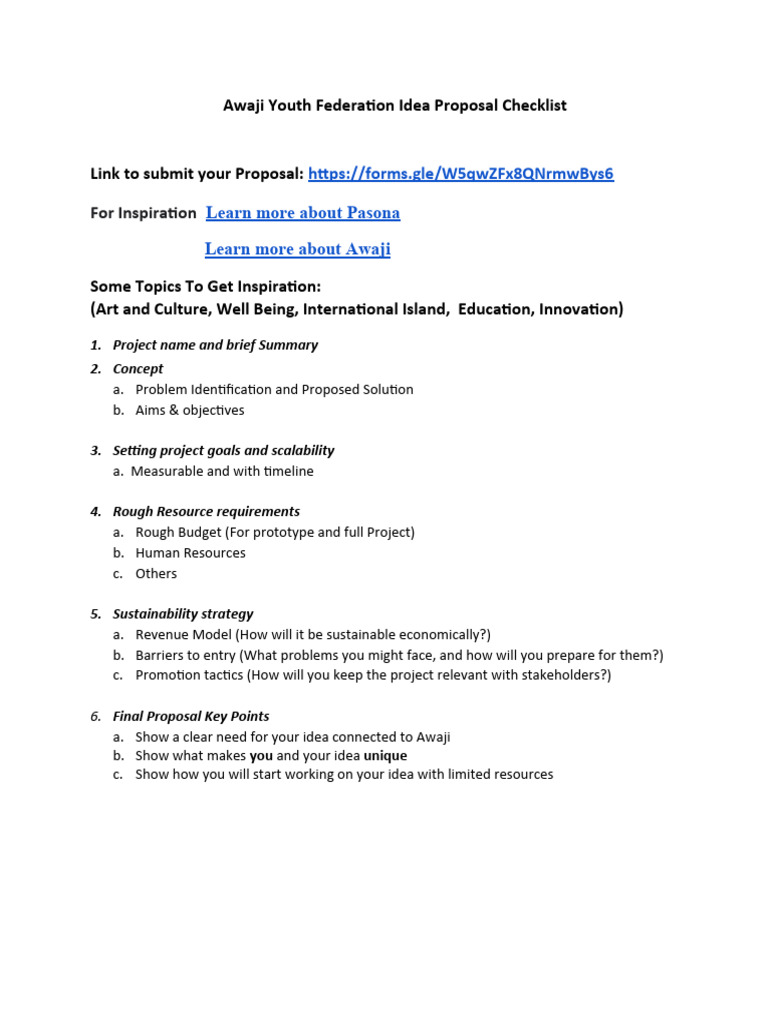 AYF Fellowship Application Checklist | PDF