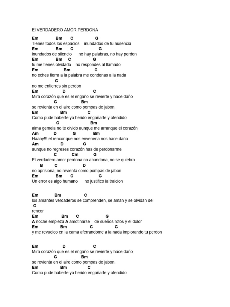 El Verdadero Amor Perdona | PDF