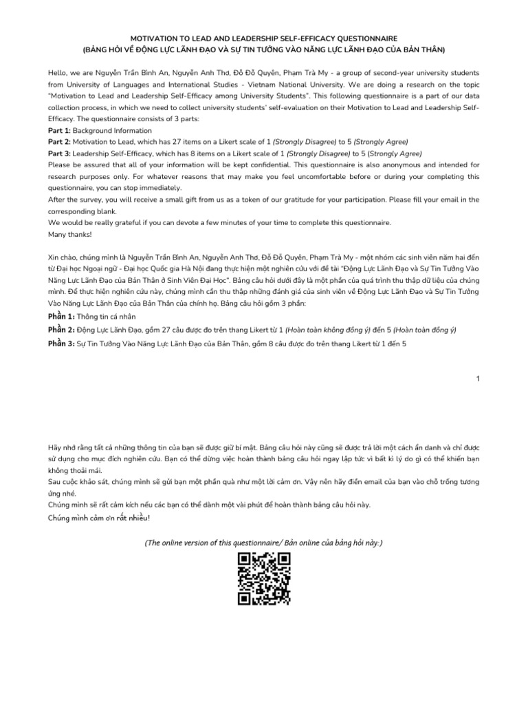 QUESTIONNAIRE - Example With Comments | PDF