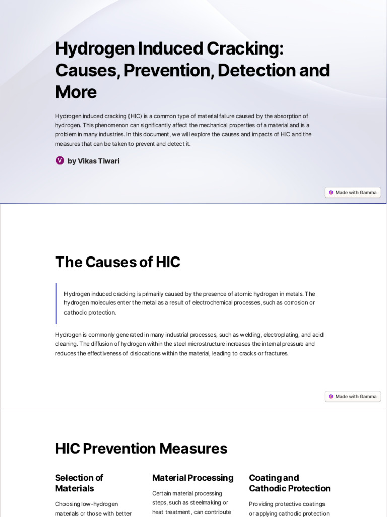 HIC Survey Document 1690990926 | PDF | Corrosion | Fracture