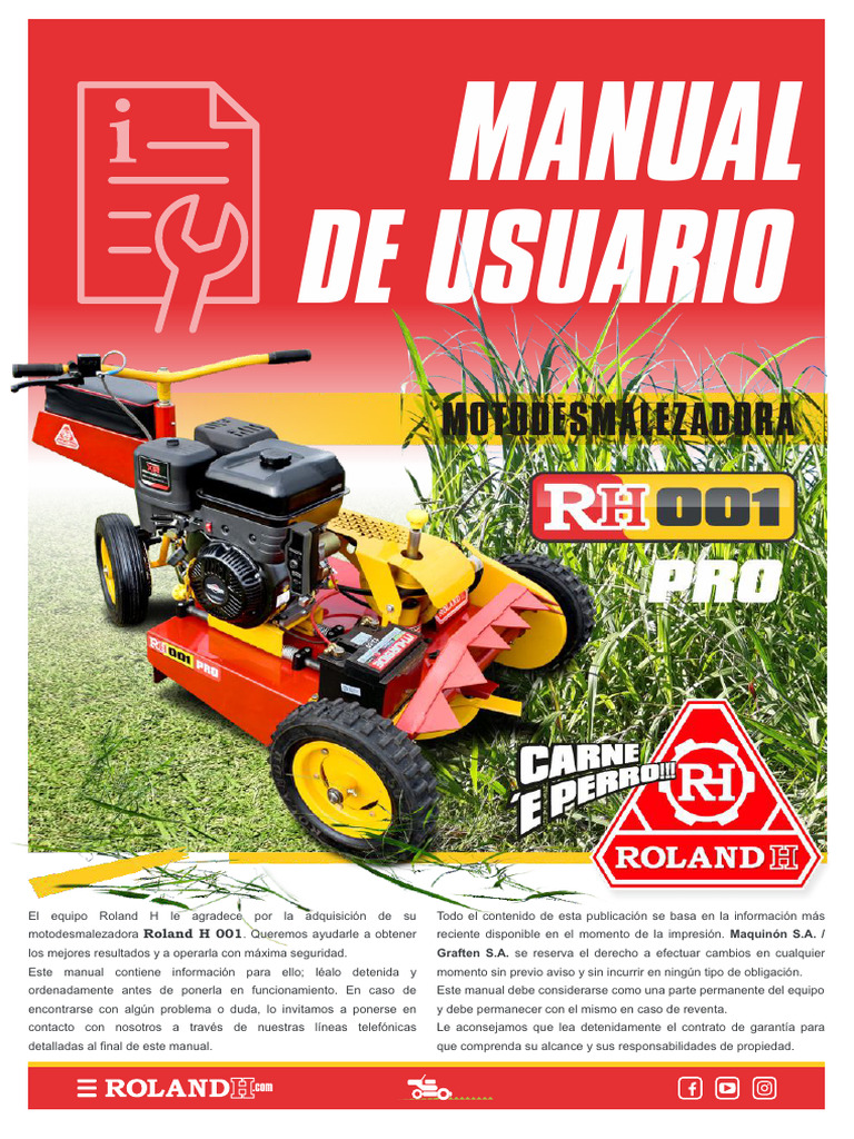 Roland - Man - rh001 - Pro | PDF | Gasolina | Máquinas