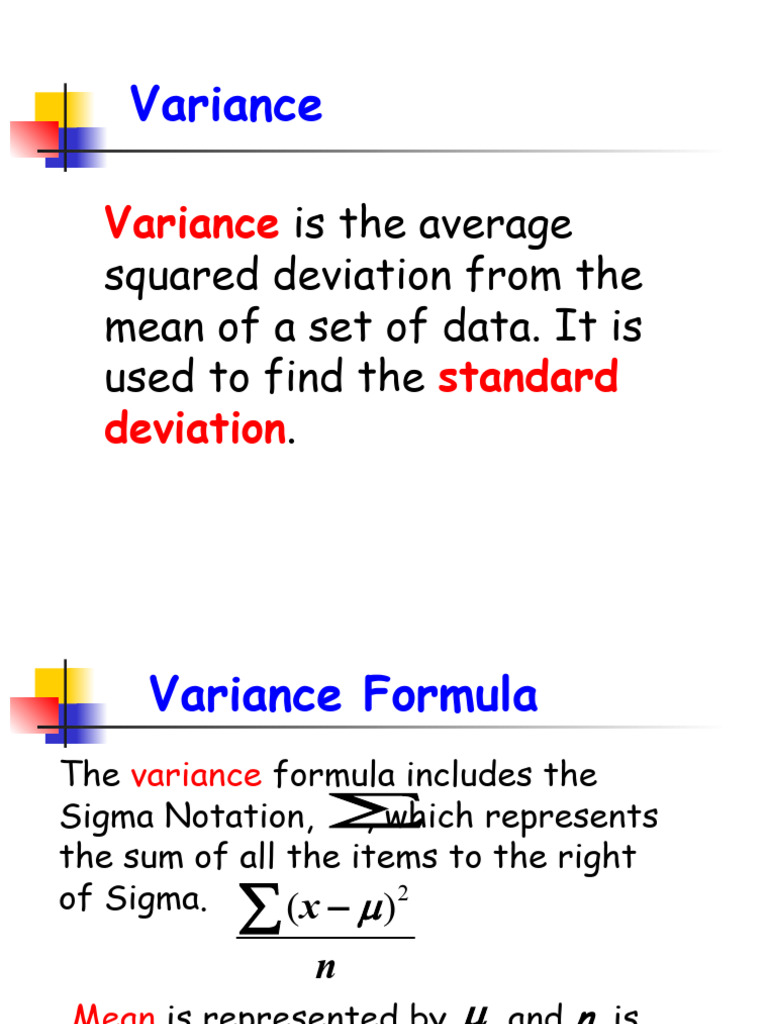 Standard Deviation | PDF | Standard Deviation | Variance