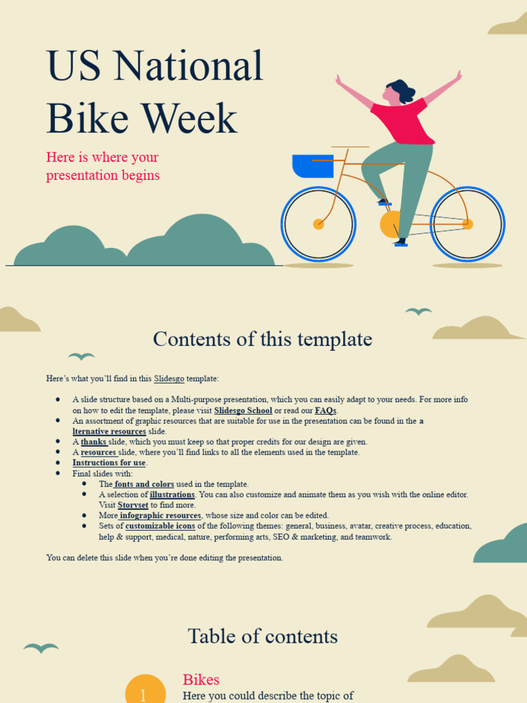 US National Bike Week by Slidesgo | PDF