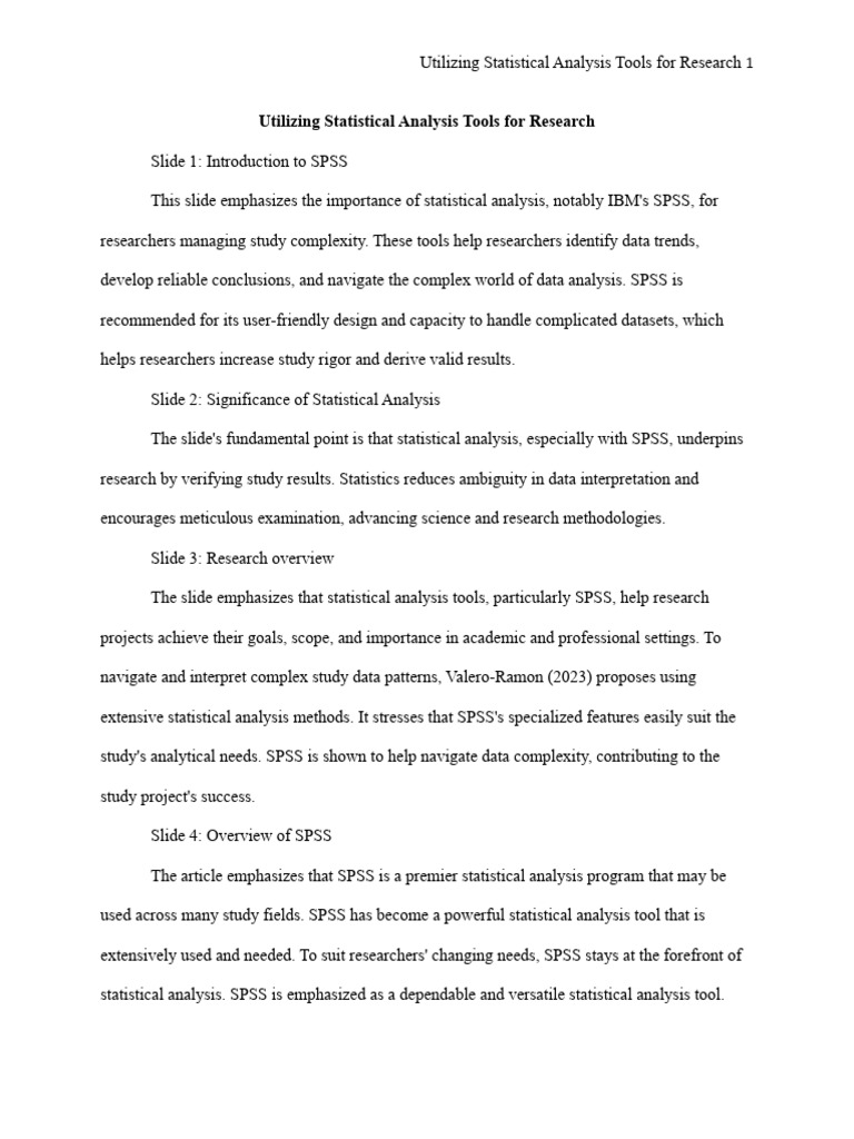 Order ID 405440526 Utilizing Statistical Analysis Tools For Research-1 | PDF | Spss | Statistics