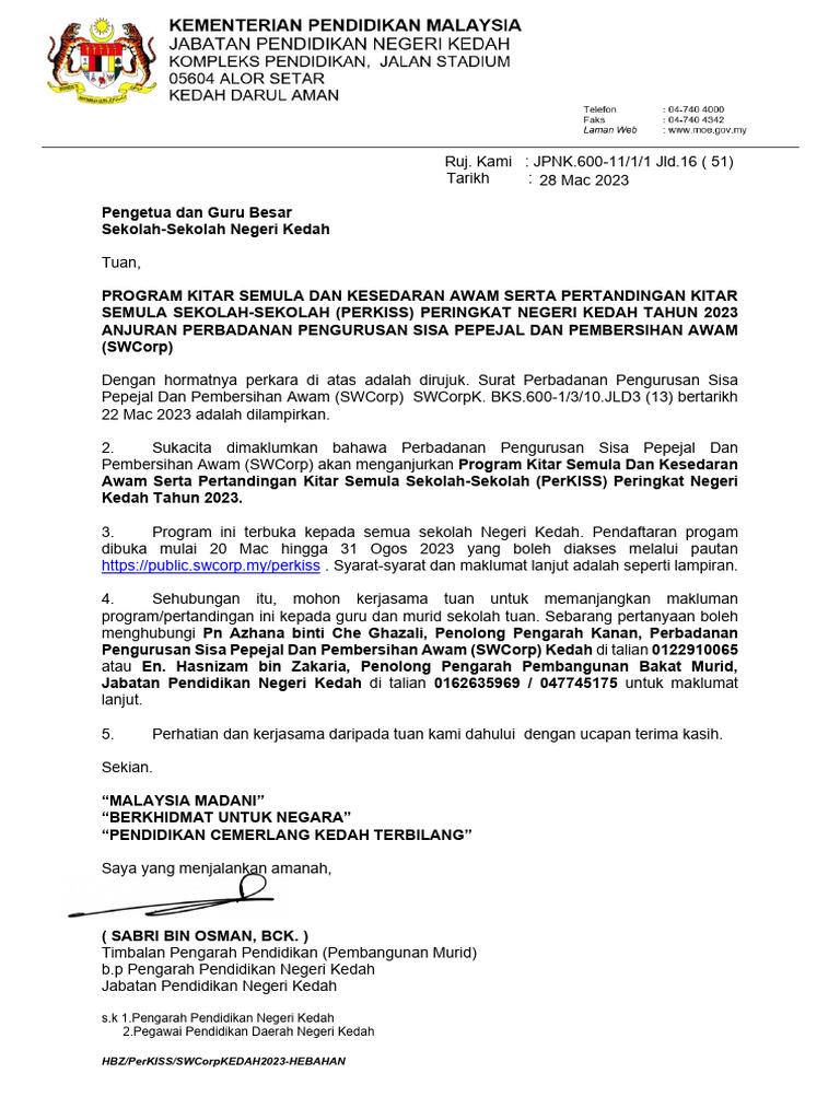 Program Kitar Semula Dan Kesedaran Awam Serta Pertandingan Kitar Semula ...