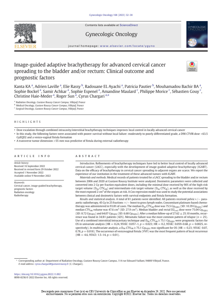 Image-Guided Adaptive Brachytherapy | PDF | Radiation Therapy | Cancer