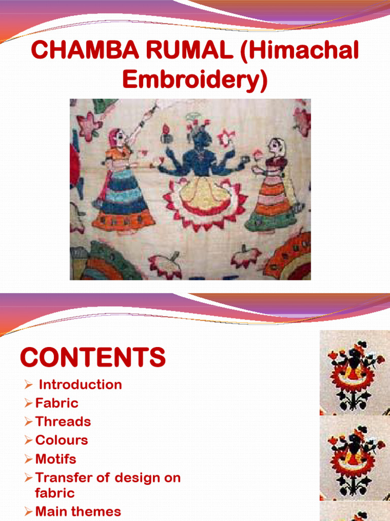 CHAMBA RUMAL (Himachal Embroidery) | PDF | Embroidery | Textiles