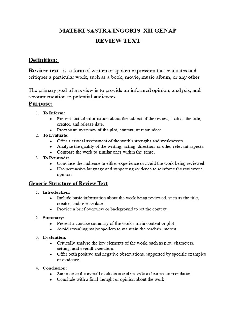 Materi Review Text Kelas Xii | PDF | J. K. Rowling | Harry Potter