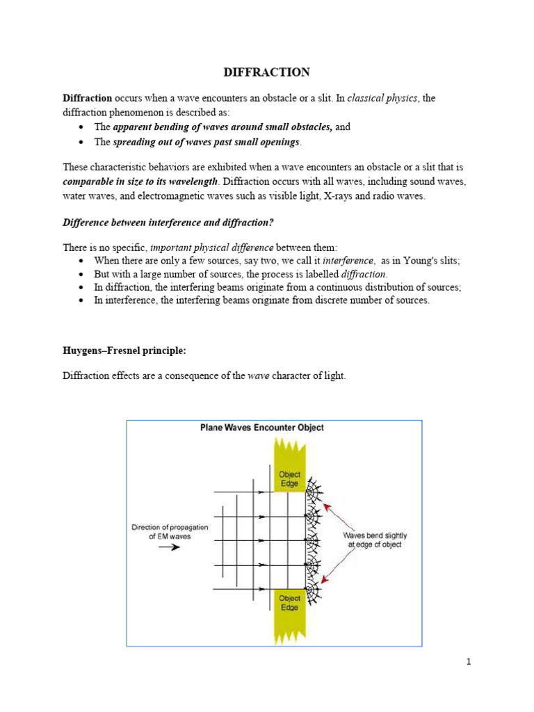 7 Difraction1 | PDF | Diffraction | Electromagnetic Radiation