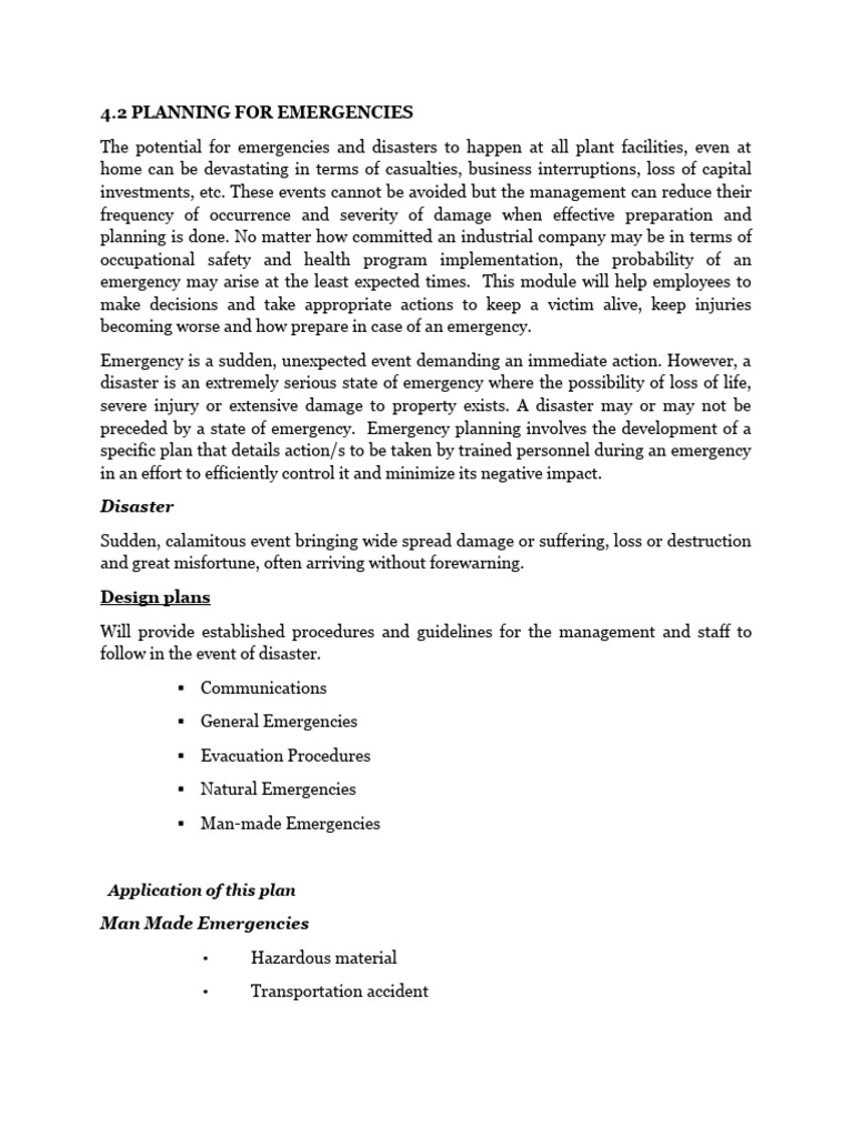 COSH Report | PDF | Emergency | Emergency Management