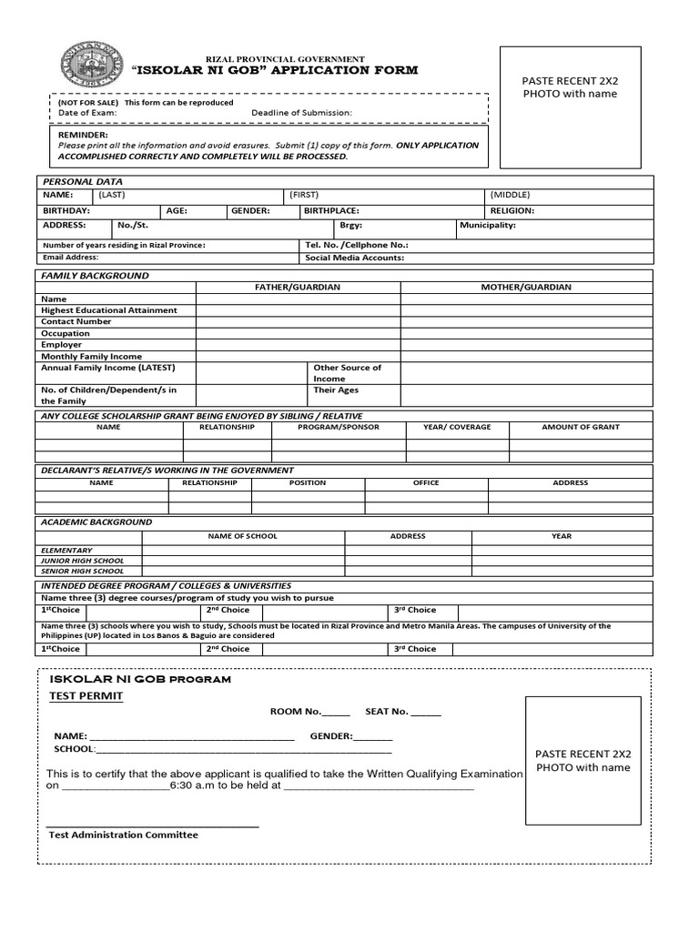 2023 Application Form Front Page Merged | PDF