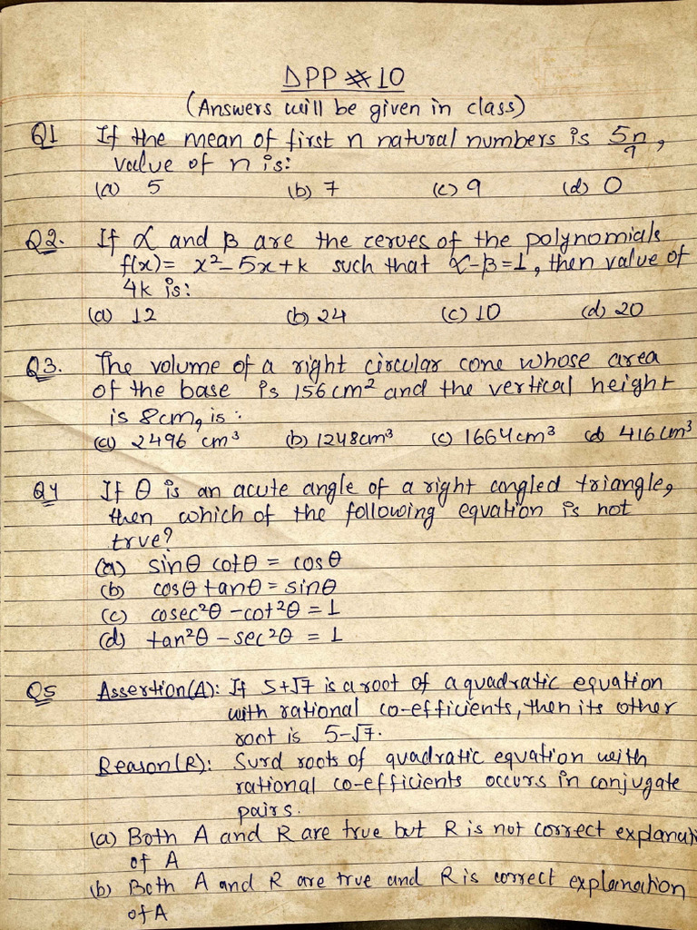 DPP#10 14395 14401599545 | PDF