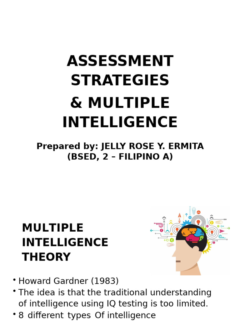 Multiple Intelligence Assessment Strategies | PDF | Intelligence ...