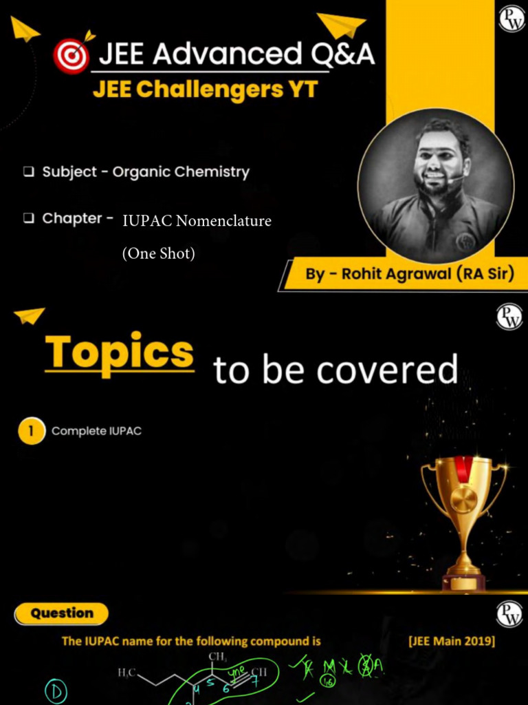 IUPAC Nomenclature for JEE Preparation | PDF