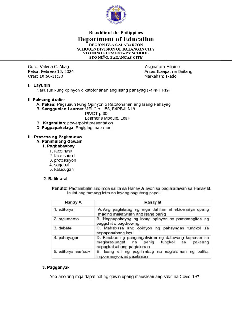 FIL Q3 Week 3 Day 2 | PDF