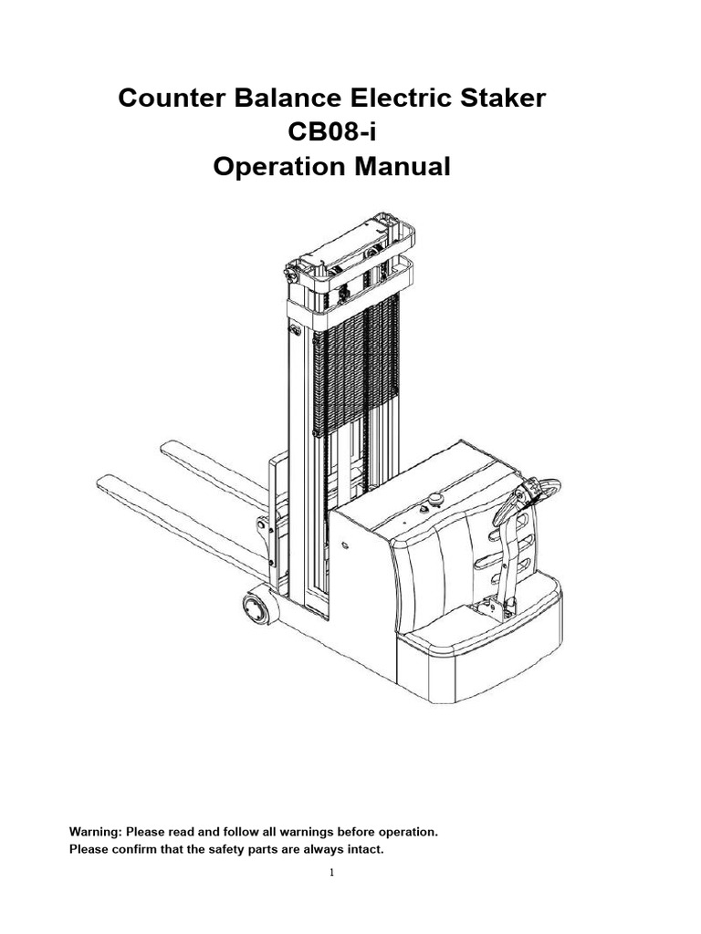 Counter Balance Electric Stacker Manual | PDF | Cargo | Length