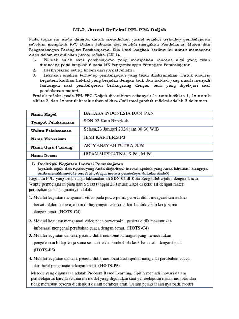 lk.2 Jemi Siklus 2 | PDF