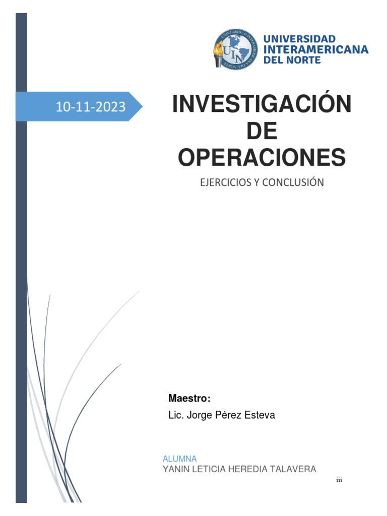 Inve. de Operaciones Tarea Mes de Oct-Nov | PDF | Simulación | Inventario