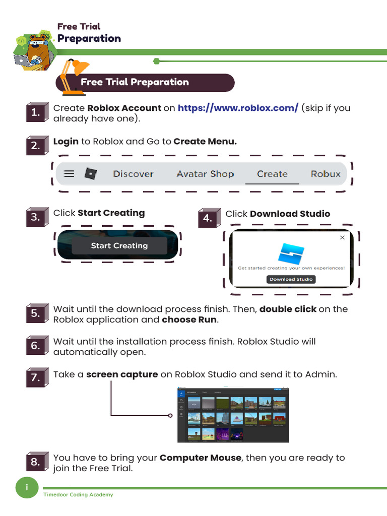 Trial Preparation Roblox Program | PDF