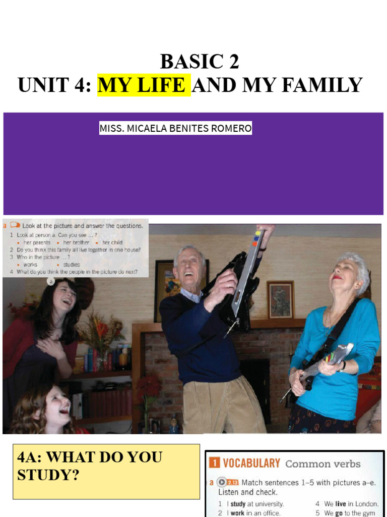 Basic 2 Unit 4 My Life and My Family | PDF