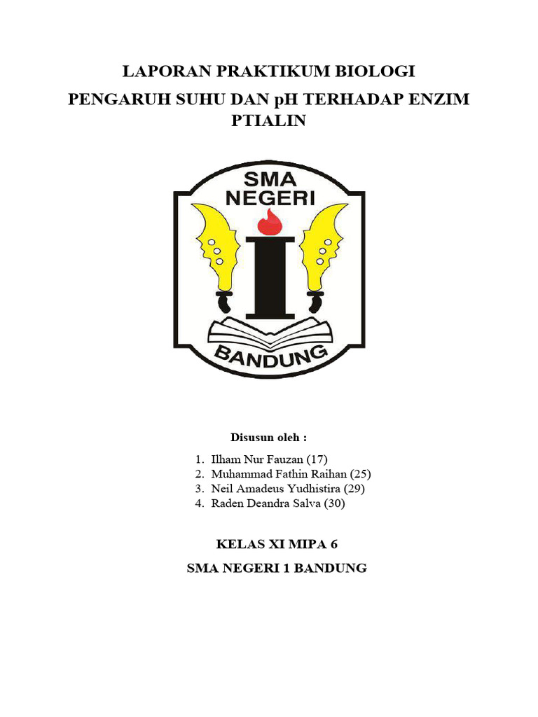 Laporan Praktikum Biologi Pengaruh Suhu Dan PH Terhadap Enzim Ptialin | PDF