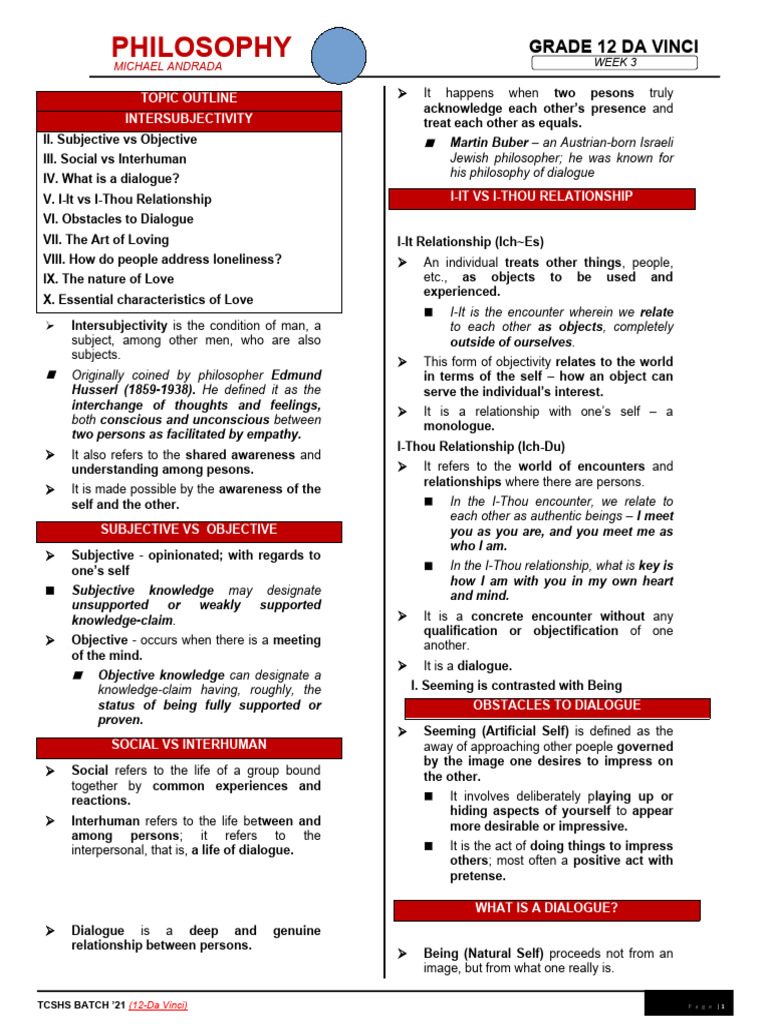 Philosophy-Week-3 Second Grading | PDF | Love | Applied Philosophy