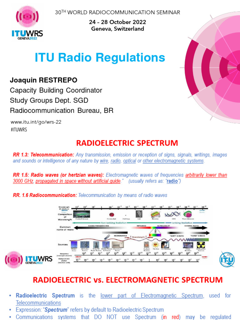 ITU Radio Regulations Overview 2022 | PDF | Electromagnetic ...