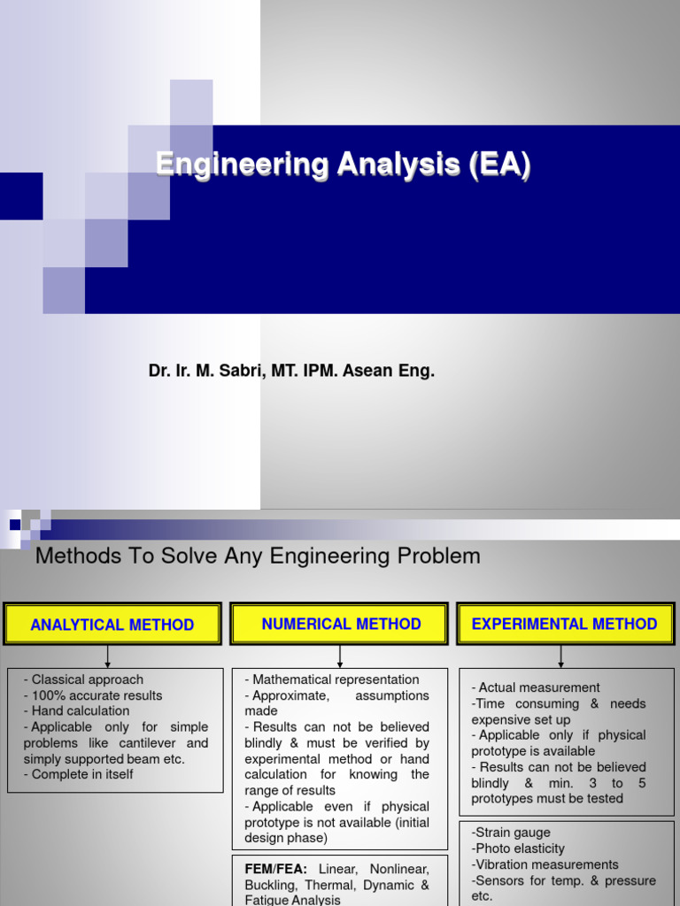 1 Engineering Analysis | PDF | Finite Element Method | Stress (Mechanics)