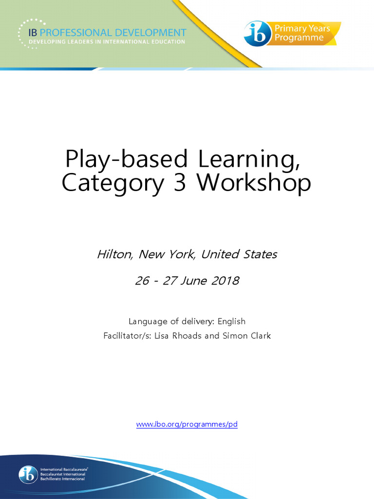 Pyp c3 Play Based Learning | PDF | Teachers | Learning
