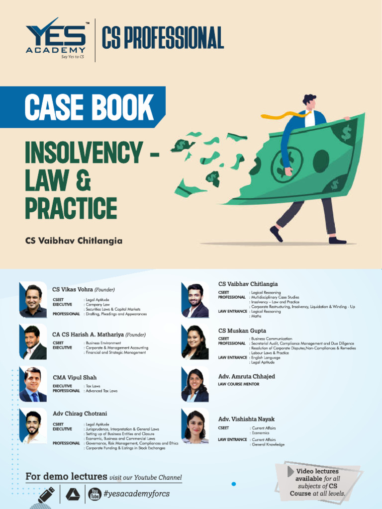 Insolvency Laws - Case Book - CS Vaibhav Chitlangia - Yes Academy, Pune ...