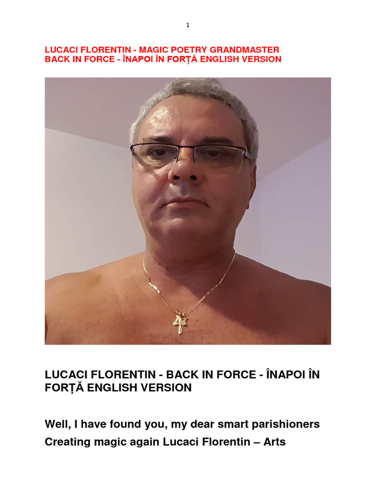 Lucaci Florentin - Back in Force - Înapoi În Forță English Version | PDF