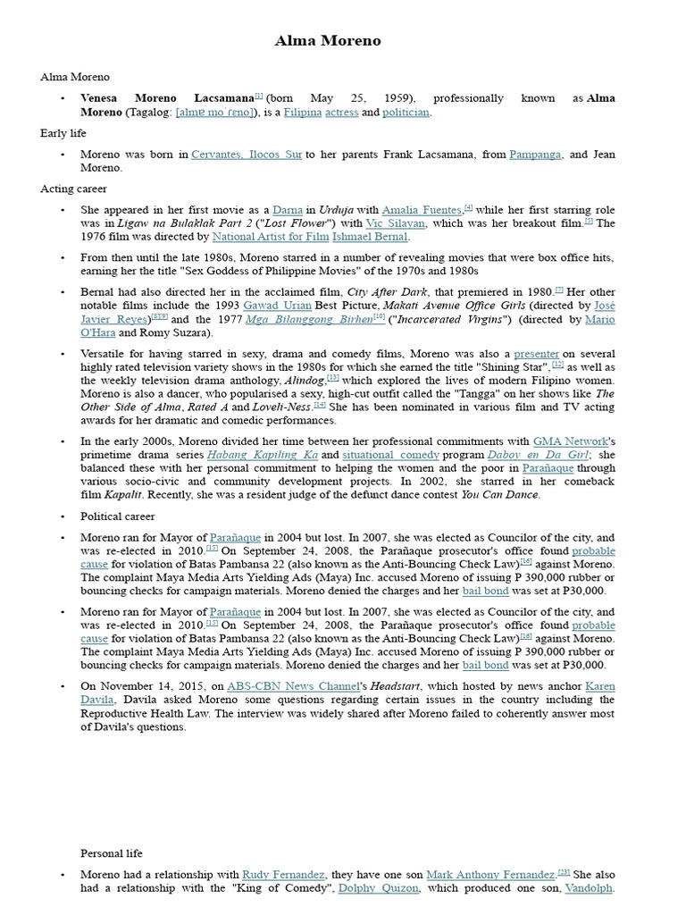 Alma Moreno | PDF