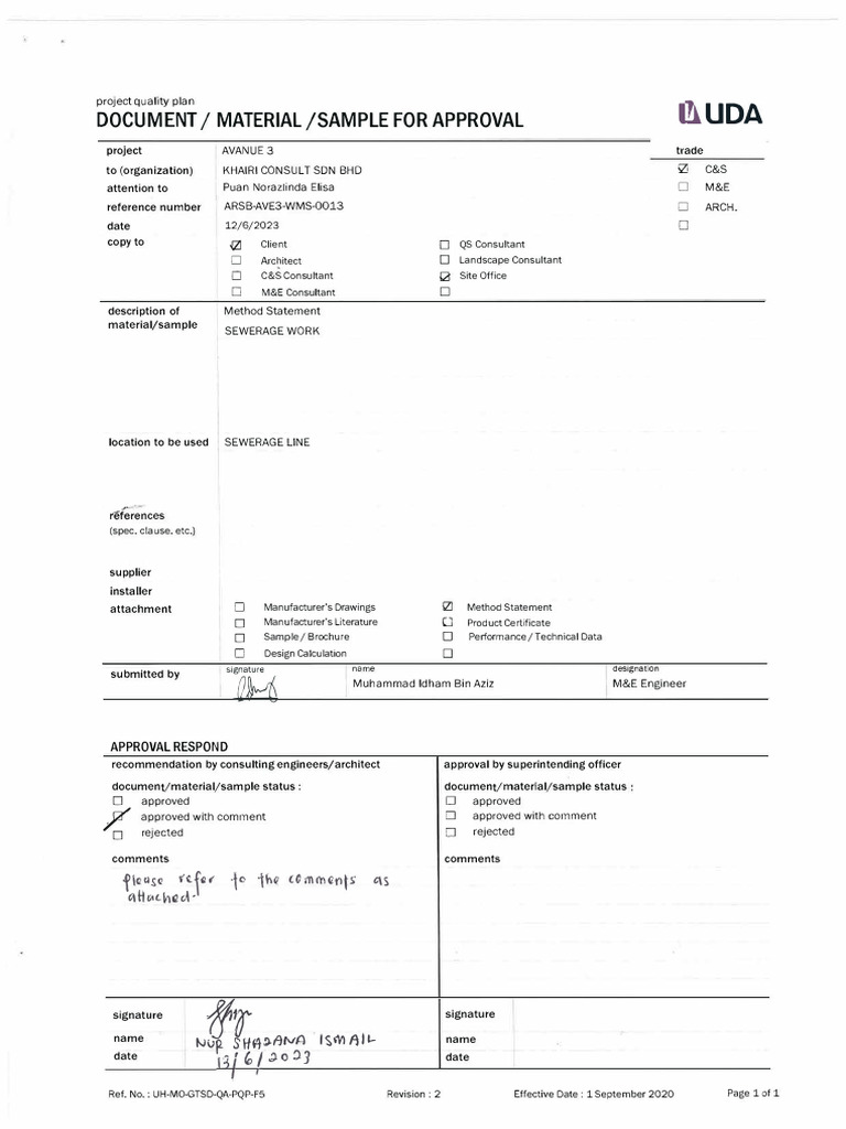 RE - ARSB Method Statement Sewerage Works | PDF | Trench | Pipe (Fluid ...