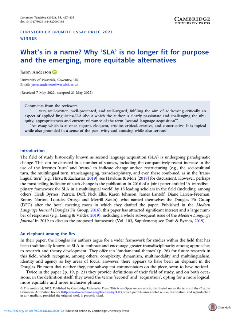 Alternatives to Second Language Acquisition | PDF | Second Language ...