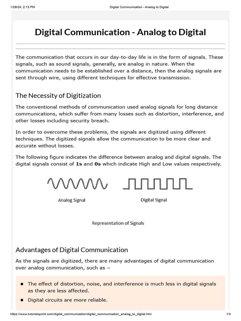 Digital Communication - Analog To Digital-Merged | PDF