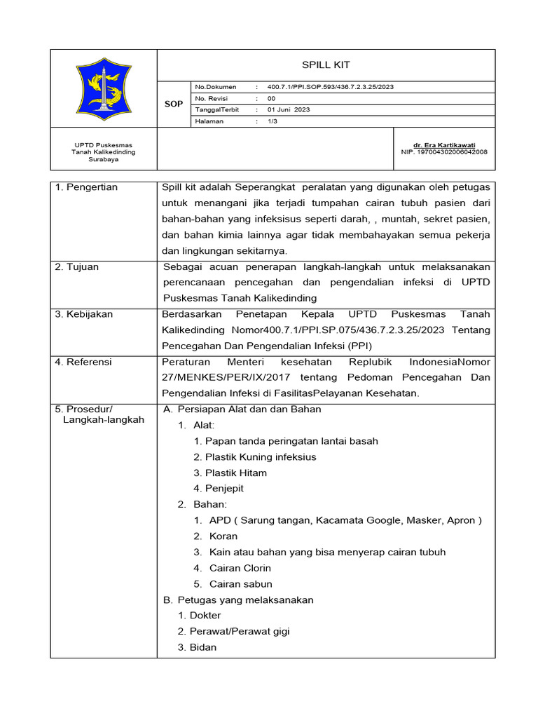 24. SOP Spill Kit Fix | PDF