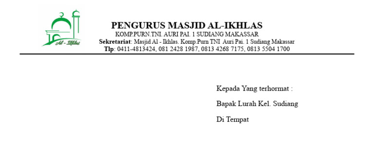 Undangan Kop Masjid | PDF