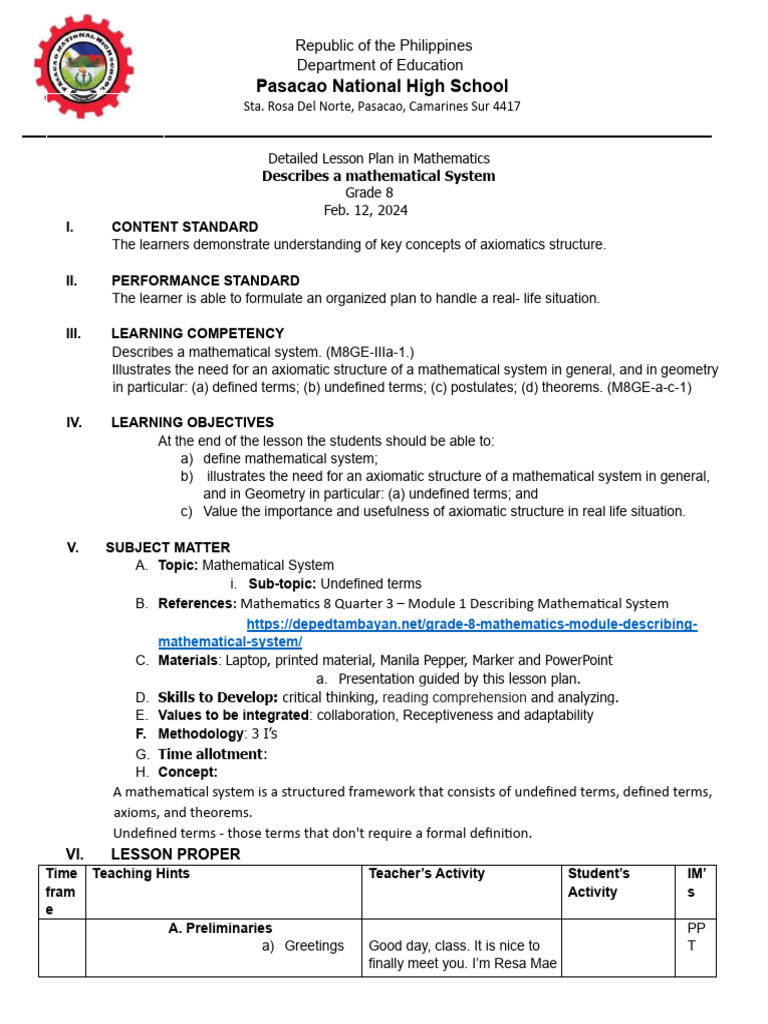 Mathematical System | PDF | Axiom | Mathematics