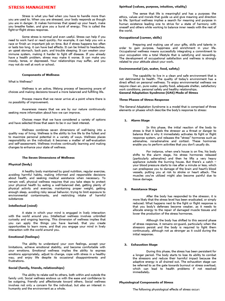 5 - Stress Management | PDF | Stress (Biology) | Spirituality